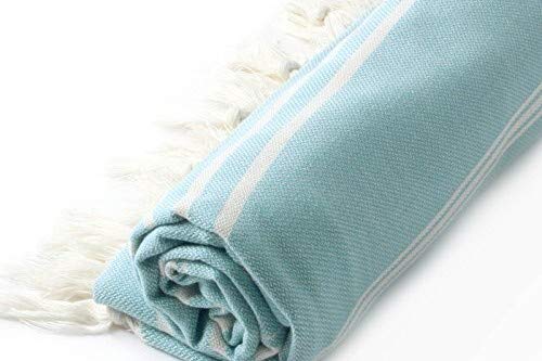 Cacala Turkish Hand Loomed Towels Peshtemal Highly Absorbent Quick and Easy Dry Soft and Comfortable for Shower, Spa, Pool, Gym and Yoga 100% Cotton Sultan Series, 37" x 70"