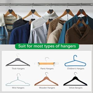 MQUPIN Space Saving Hanger Hooks,Clothes Hanger Connector Hooks,Closet Organizers and Storage Shelves Hanger Extender for Heavy Duty Cascading Connection Hook (30PCS)