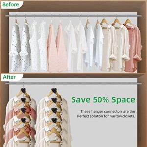 MQUPIN Space Saving Hanger Hooks,Clothes Hanger Connector Hooks,Closet Organizers and Storage Shelves Hanger Extender for Heavy Duty Cascading Connection Hook (30PCS)