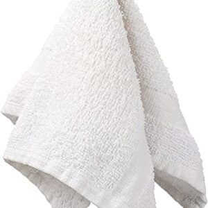 Nicole Fantini, 100 Pack of Premium White Washcloth Set (11 x 11 Inches) 100% Cotton Face Cloths, Highly Absorbent and Soft Feel Fingertip Towels