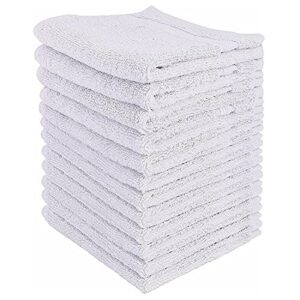 Nicole Fantini, 100 Pack of Premium White Washcloth Set (11 x 11 Inches) 100% Cotton Face Cloths, Highly Absorbent and Soft Feel Fingertip Towels