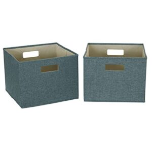 household essentials, teal storage cubes 2 pack