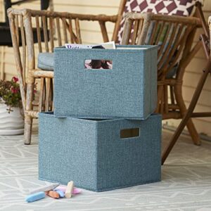 Household Essentials, Teal Storage Cubes 2 Pack