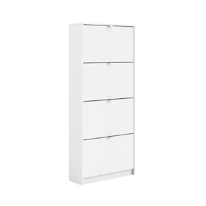 Tvilum Bright 4 Drawer Shoe Cabinet, White