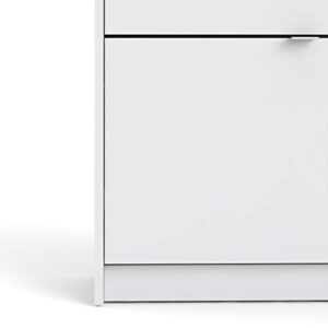 Tvilum Bright 4 Drawer Shoe Cabinet, White