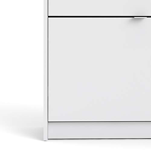 Tvilum Bright 4 Drawer Shoe Cabinet, White