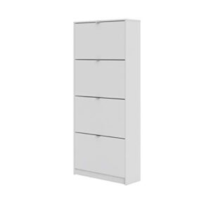 Tvilum Bright 4 Drawer Shoe Cabinet, White