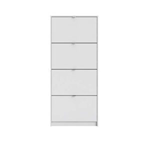 Tvilum Bright 4 Drawer Shoe Cabinet, White