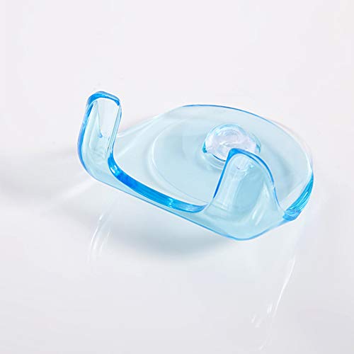 U-M pulabo Suction Cup Holder Single Rack Bathroom Shower Bath Clear Blue Reusable Plastic Beautiful