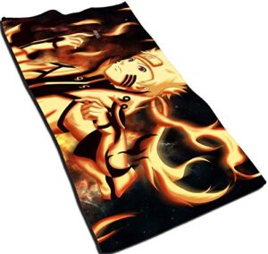 japanese anime fashion towels, quick-drying super absorbent soft hand towel microfiber towel 32×16 (40cm×80cm) inch (k-kurama-2)