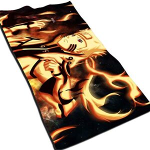 Japanese Anime Fashion Towels, Quick-Drying Super Absorbent Soft Hand Towel Microfiber Towel 32×16 (40cm×80cm) inch (K-Kurama-2)