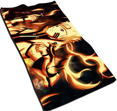 Japanese Anime Fashion Towels, Quick-Drying Super Absorbent Soft Hand Towel Microfiber Towel 32×16 (40cm×80cm) inch (K-Kurama-2)