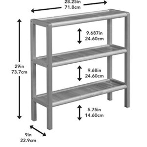 NewRidge Home Goods Abingdon Shoe Storage/Bookcase, One Size, ESPRESSO