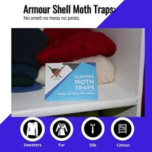 Moth Traps Closet Clothing - Clothes Moths Protection Trap with Unique Hanging Design (6 Traps)