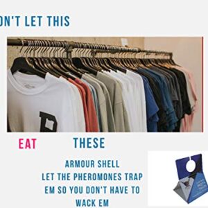 Moth Traps Closet Clothing - Clothes Moths Protection Trap with Unique Hanging Design (6 Traps)