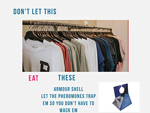 Moth Traps Closet Clothing - Clothes Moths Protection Trap with Unique Hanging Design (6 Traps)