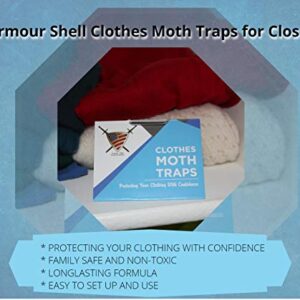 Moth Traps Closet Clothing - Clothes Moths Protection Trap with Unique Hanging Design (6 Traps)