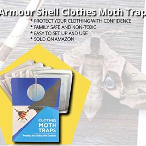 Moth Traps Closet Clothing - Clothes Moths Protection Trap with Unique Hanging Design (6 Traps)