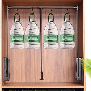 DONGYUE Pull Down The Closet Rod, Softly Close Rail, Lift Storage System, Hanger Rod for Hanging Clothes, Space-saving Coat Rack, Adjustable Width (size: 500-630mm) ( Size : 830-1150cm )