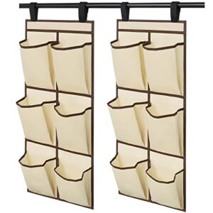 jmlhmxc 6 pockets- shoe organizer hanging,space saving, used with our double layer shoe rack, hook and loop fasteners,31.3×12.6 khaki