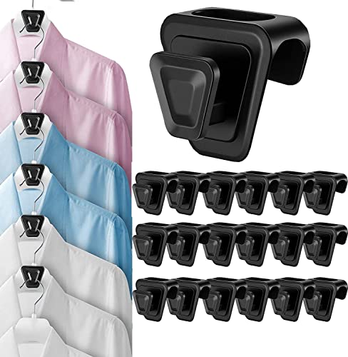 18 Pcs Hangers Space Saving,Clothes Hanger Connector Hooks,Heavy Duty Plastic Hangers Hooks,Clothes Hanger Connector Hooks,Wardrobe Organizers and Storage