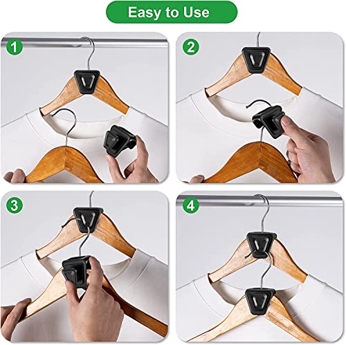 18 Pcs Hangers Space Saving,Clothes Hanger Connector Hooks,Heavy Duty Plastic Hangers Hooks,Clothes Hanger Connector Hooks,Wardrobe Organizers and Storage