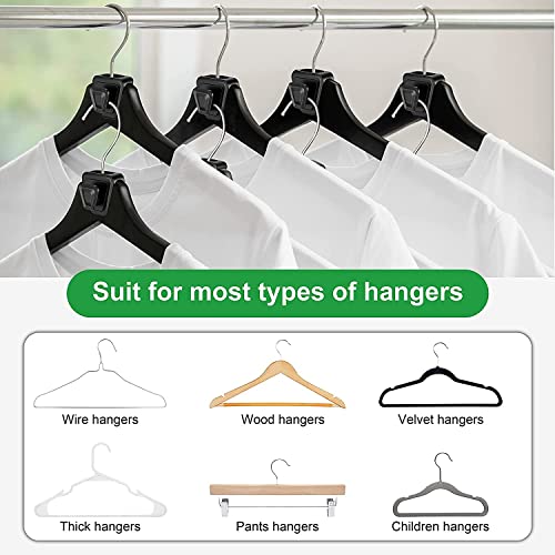 18 Pcs Hangers Space Saving,Clothes Hanger Connector Hooks,Heavy Duty Plastic Hangers Hooks,Clothes Hanger Connector Hooks,Wardrobe Organizers and Storage