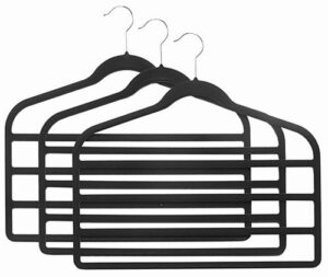 only hangers slim-line black multi pant hangers