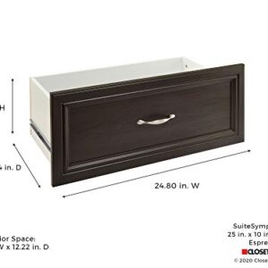 ClosetMaid 78887 SuiteSymphony Starter Tower Kit, 25" X 10" Drawer, Espresso