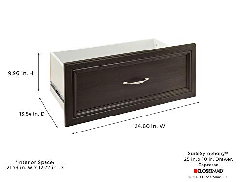 ClosetMaid 78887 SuiteSymphony Starter Tower Kit, 25" X 10" Drawer, Espresso