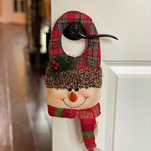 S/2 Snowmen Door Knob Wall Room Hangers Soft Plush Fabric Christmas Winter Holiday Decorations Home Business (Snowmen Hangers)