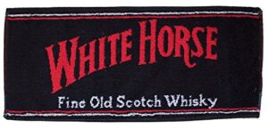 white horse whisky cotton bar towel 19" x 9" (pp)