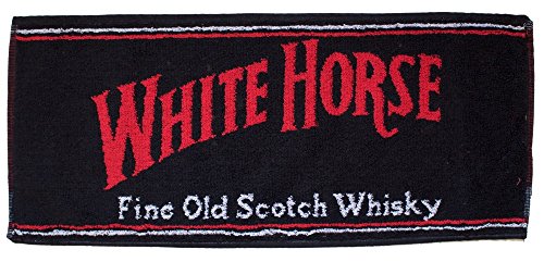 White Horse Whisky cotton bar towel 19" x 9" (pp)