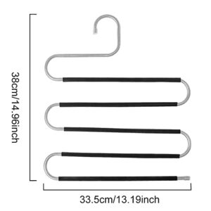 Non Slip Pants Hangers 3 Pack and Wave Grooves Hangers 2 Pack for Closet Multiple Layers Multifunctional Uses Rack Organizer for Bras Suspenders Vests Ties Swimwear Organizer