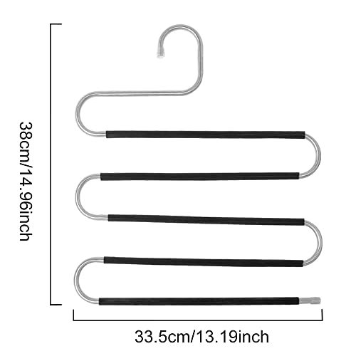 Non Slip Pants Hangers 3 Pack and Wave Grooves Hangers 2 Pack for Closet Multiple Layers Multifunctional Uses Rack Organizer for Bras Suspenders Vests Ties Swimwear Organizer