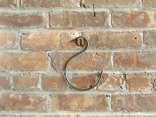 NAHANCO SHKLGB Heavy Duty Steel S Hook Hanger, Black, 7" (Pack of 12)