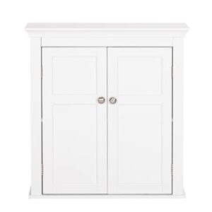 UTEX Bathroom Wall Cabinet,Bathroom Cabinet Wall Mounted with Doors and Ajustables Shelves, Wood Hanging Cabinet Over The Toilet,White