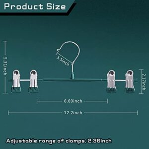 XINGAKA 10 Pack Heavy Duty Pants Skirt Hanger with Clip,Rubber Cover Metal Non Slip Hanger 360 Swivel Hook Saving Space Clothing Hanger,White