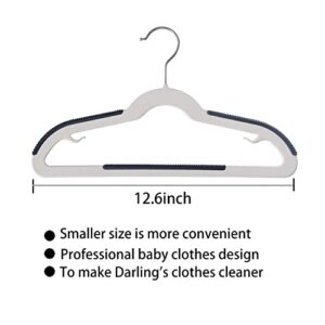 GLCMN Baby Hangers for Closet 20 Pack ，Wet and Dry Clothes Hanger，Non Slip Plastic Hangers for Baby, Kids, Toddler Clothes