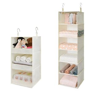 granny says bundle of 1-pack hanging organizer for walk-in closet & 1-pack closet hanging shelves