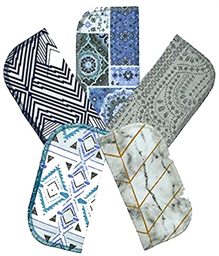 1 Ply Moroccan Tile Flannel Washable Kids Lunchbox Napkins 8x8 inches 5 Pack - Little Wipes (R) Flannel