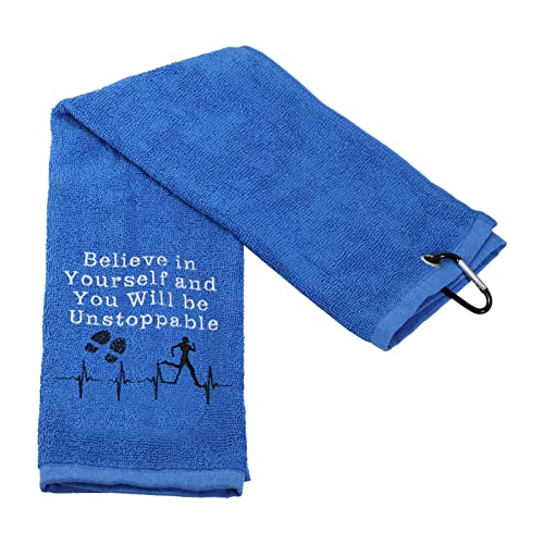 PXTIDY Running Gifts Runner Sport Towel Believe in Yourself and You Will Be Unstoppable Towel Gift Running Lover Gifts Marathon Runners Gifts (Sport)