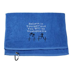 PXTIDY Running Gifts Runner Sport Towel Believe in Yourself and You Will Be Unstoppable Towel Gift Running Lover Gifts Marathon Runners Gifts (Sport)