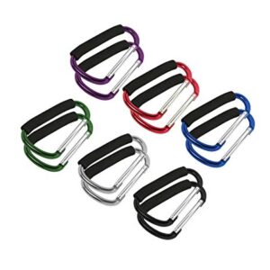 SE Assorted Color Jumbo Aluminum Carabiners (12 PC.) - 1297A-12