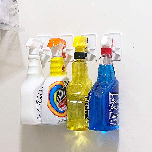 Canvas Hangers for Walls and Wall Mount Spray Bottle Holder Bundle (4 Canvas Hangers, 2 Spray Bottle Hangers))