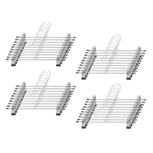 pants hangers with clips 40 pack skirt hanger space saving metal clip hanger for jeans skirt slack hangers (40 pcs)