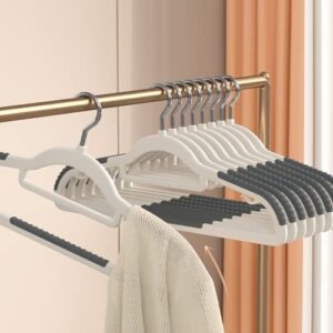 20pcs Clothes Hanger for Household Use, No Mark, Shoulder Corner Protection, Clothes Drying Rack, Wardrobe Storage Hanger, Thickened Clothes Hanger (Orange)