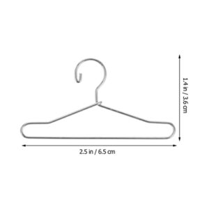 Toddmomy Ken Doll Clothes Doll Clothes Rack 10pcs Metal Mini Clothes Hangers Clothes Holders Miniature Metal Hangers for Gown Dress Closet House Accessories Doll Clothes Hangers Black Felt Hangers