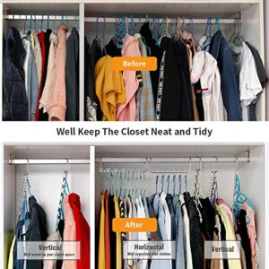 Closet Hangers Organizer, Space Saving Magic Hangers for Closet Clothes Space Saver Metal Hangers (12 Pack)