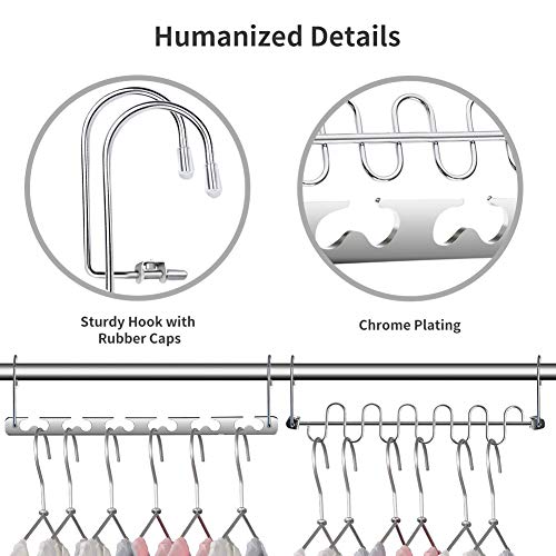 Closet Hangers Organizer, Space Saving Magic Hangers for Closet Clothes Space Saver Metal Hangers (12 Pack)